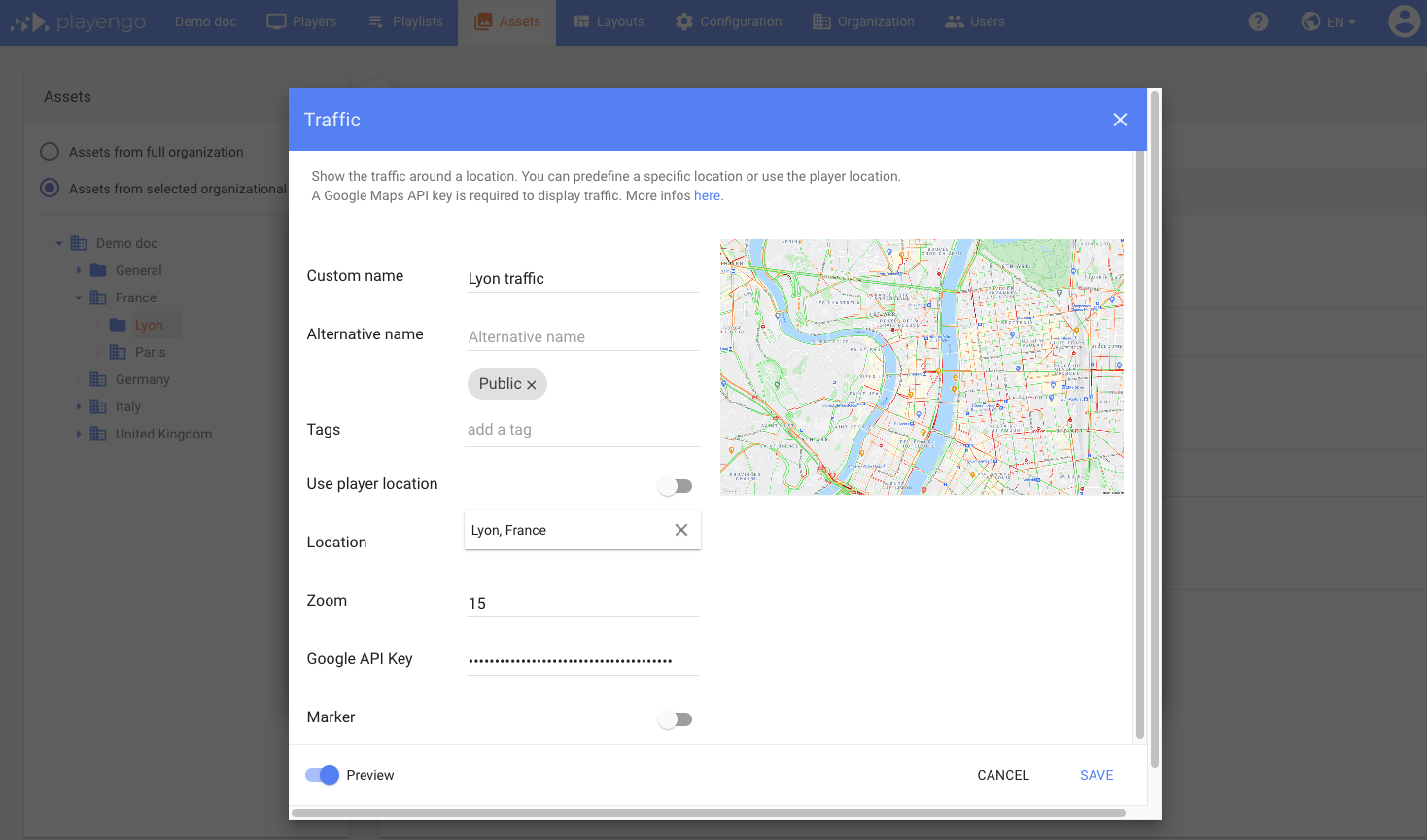 Assets: Traffic widget – Playengo Knowledge base