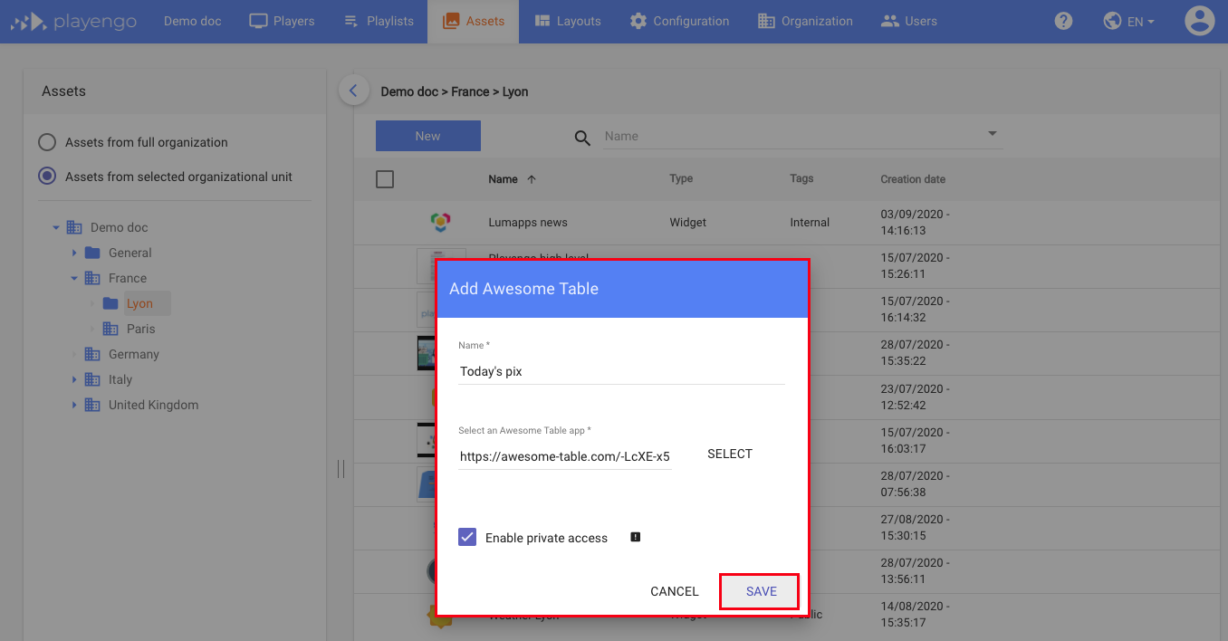 Assets: Awesome Table apps – Playengo Knowledge base