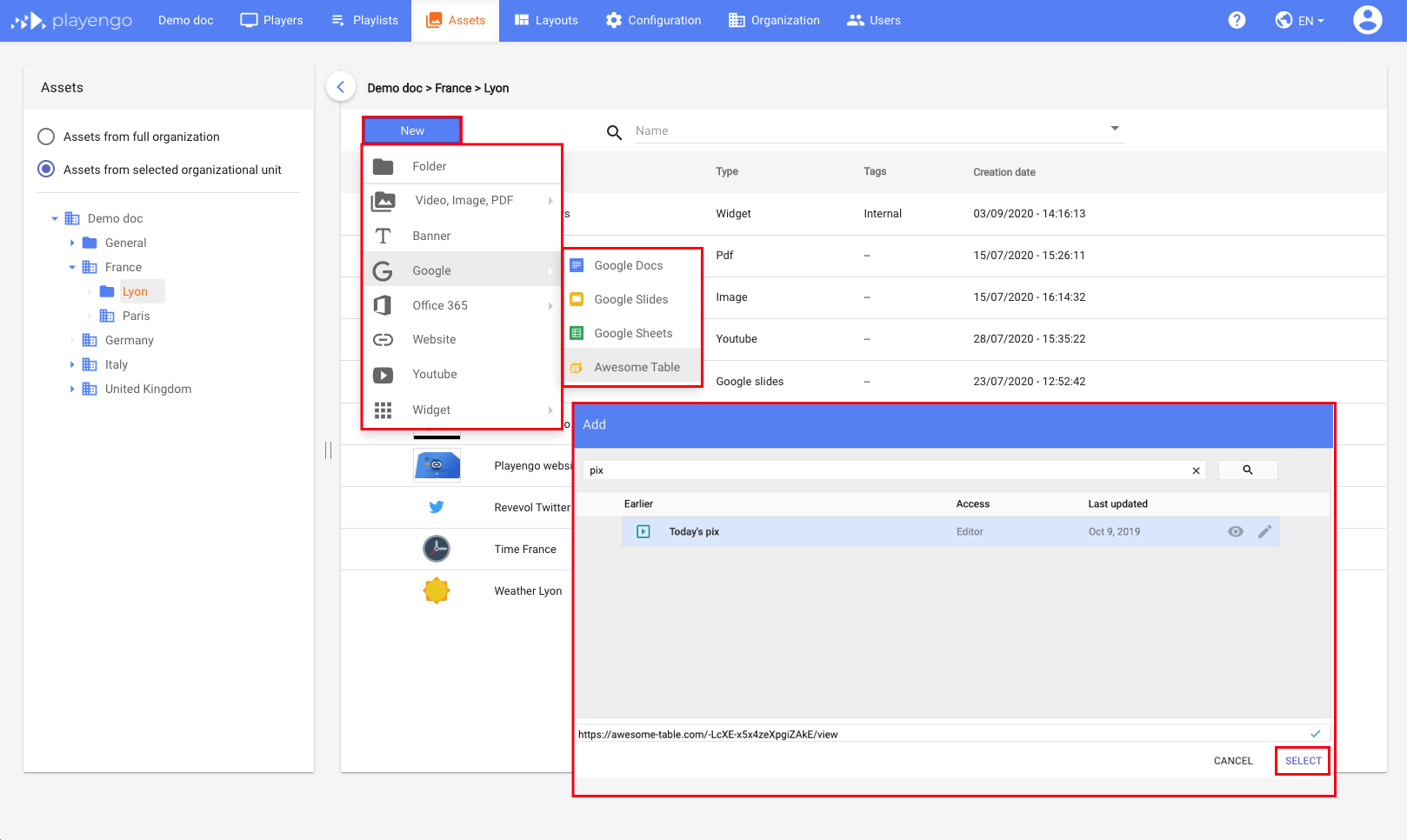 Assets: Awesome Table apps – Playengo Knowledge base